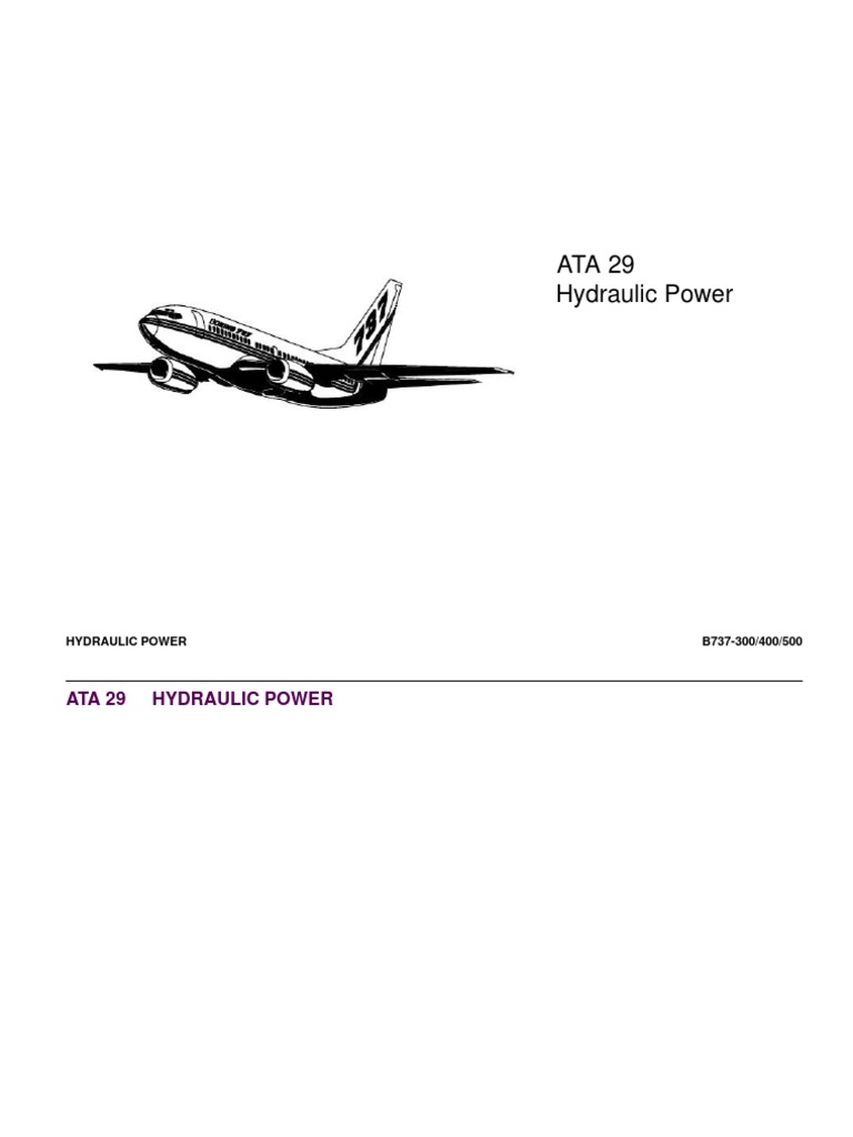 Training Manual B 737-300/400/500: ATA 29 Hydraulic Power | Download ...