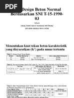 Mix Design Beton SNI 7656:2012 | PDF