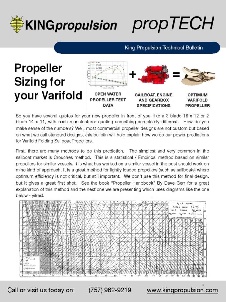 Varifold Propeller Sizing Guide | PDF | Propeller | Mechanical Engineering