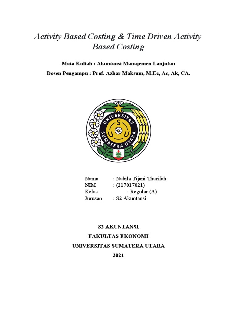 Time Driven Activity Base Costing Dan Activity Base Costing | PDF