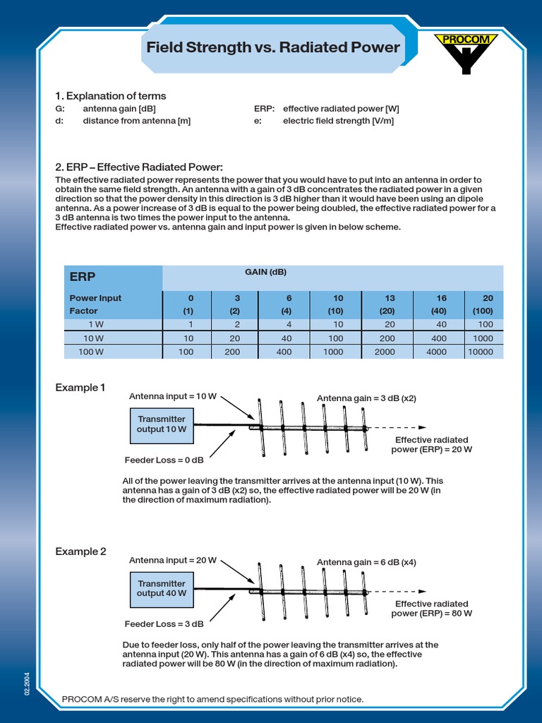 Effective Radiated Power Explained | PDF | Radio | Waves