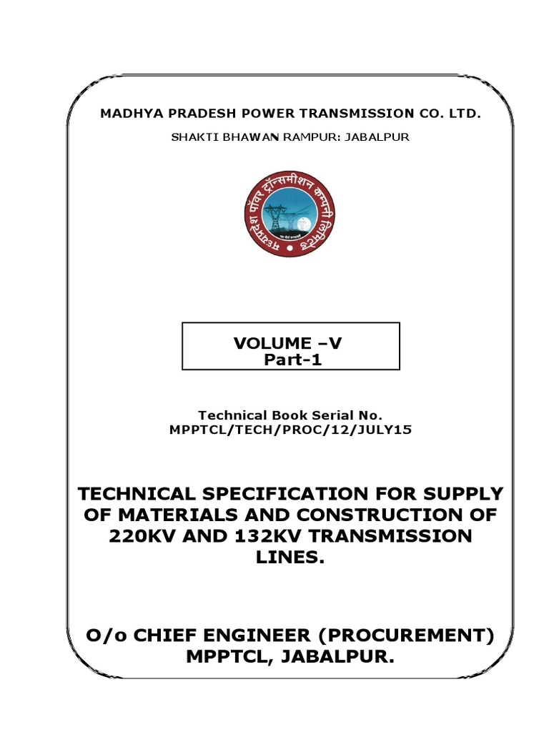 MPPTCL Transmission Line Material Specs | PDF | Screw | Galvanization