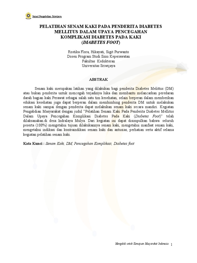 Jurnal Senam Kaki DM | PDF