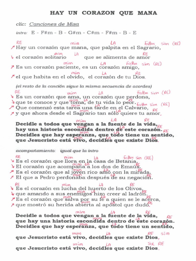 Hay Un Corazón Que Mana | PDF