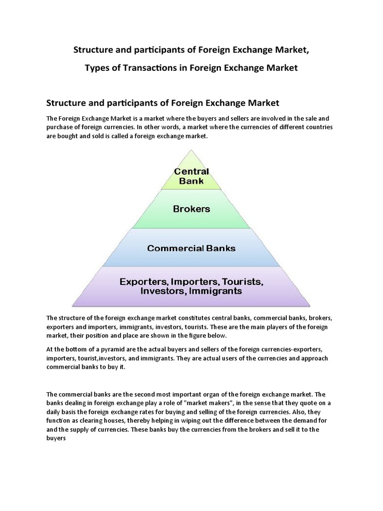 Structure and Participants of Foreign Exchange Market | PDF | Foreign ...