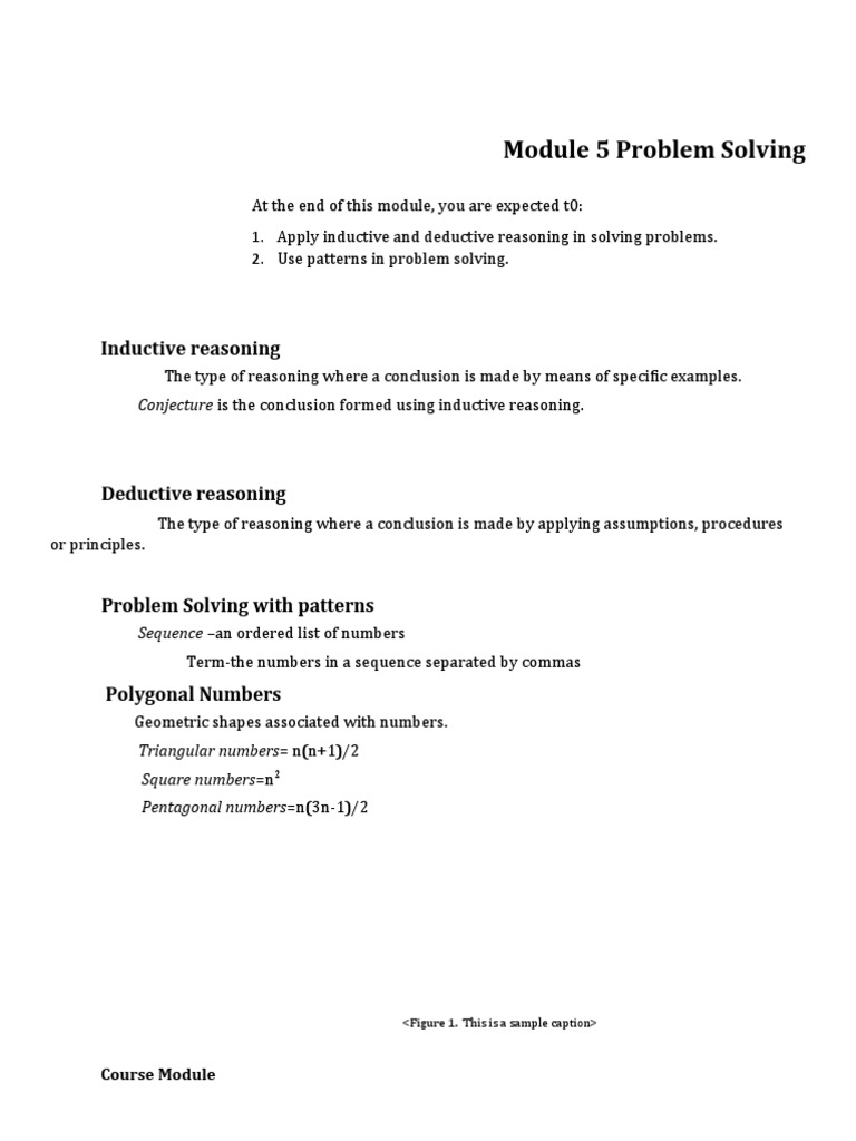 W6-7 Module 005 Problem Solving | PDF | Reason | Inductive Reasoning