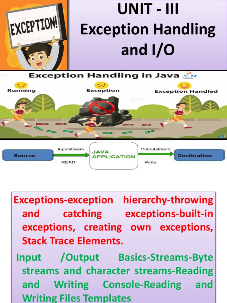 Oop Unit 3 - Exception Handling & Io Streams | PDF | Computer Engineering | Computer Programming