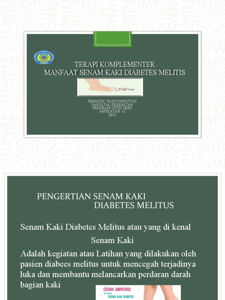 Terapi Komplementer Senam Kaki DM | PDF