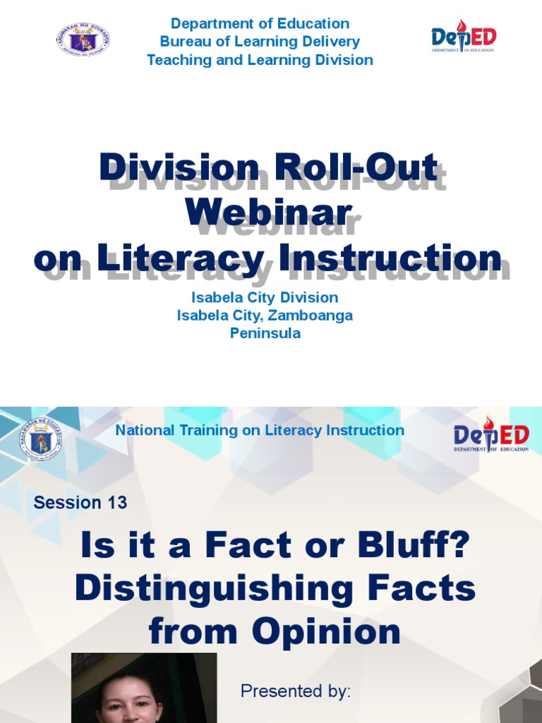 Final Slide For Webinar | PDF | Literacy | Philippines