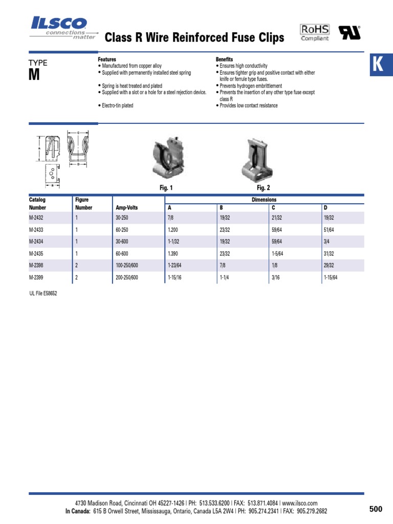 Class R Wire Reinforced Fuse Clips: Fig. 1 Fig. 2 | PDF | Fuse ...