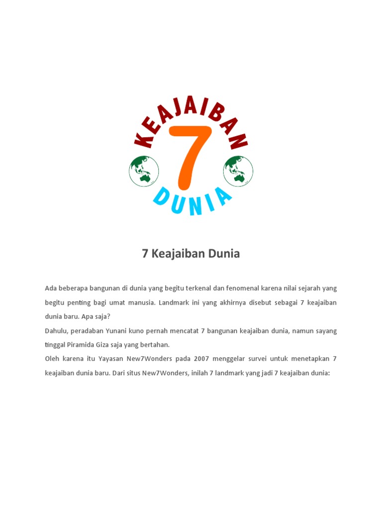 7 Keajaiban Dunia | PDF