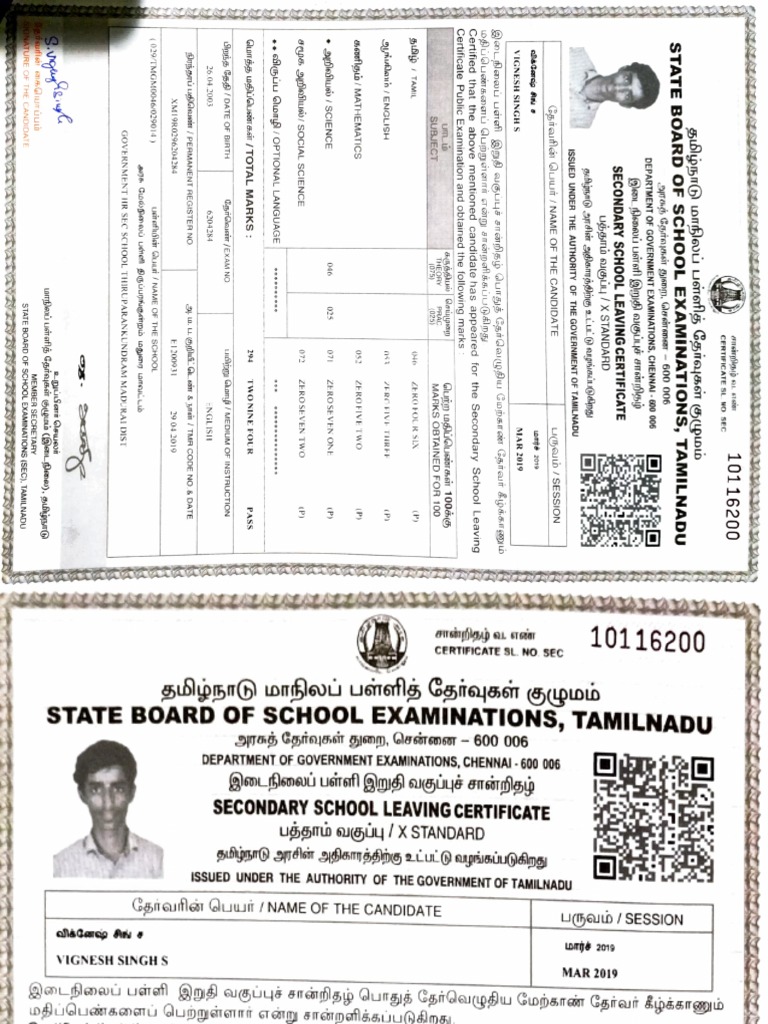 10th Mark Sheet | PDF | Secondary Education | Educational Stages