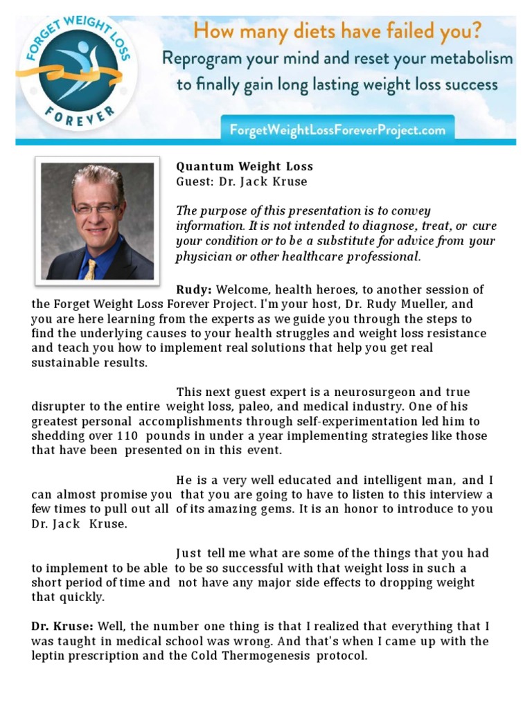 Quantum Weight Loss Guest DR Jack Kruse | PDF | Nicotinamide Adenine Dinucleotide | Autonomic ...