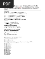 Códigos Alt - Tabela ASCII | PDF | Ascii | Dados de computador