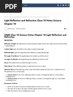 Formula Sheet - Physics Class 10 CBSE | PDF | Teaching Methods & Materials