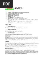 Amul Mission and Vision | PDF | Leadership | Market (Economics)