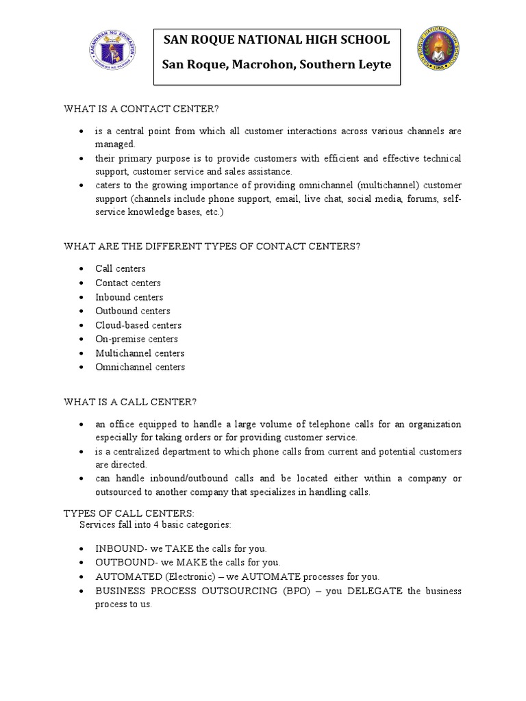 San Roque National High School San Roque, Macrohon, Southern Leyte ...