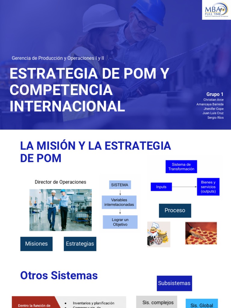 Estrategia de POM y Competenica Internacional | PDF