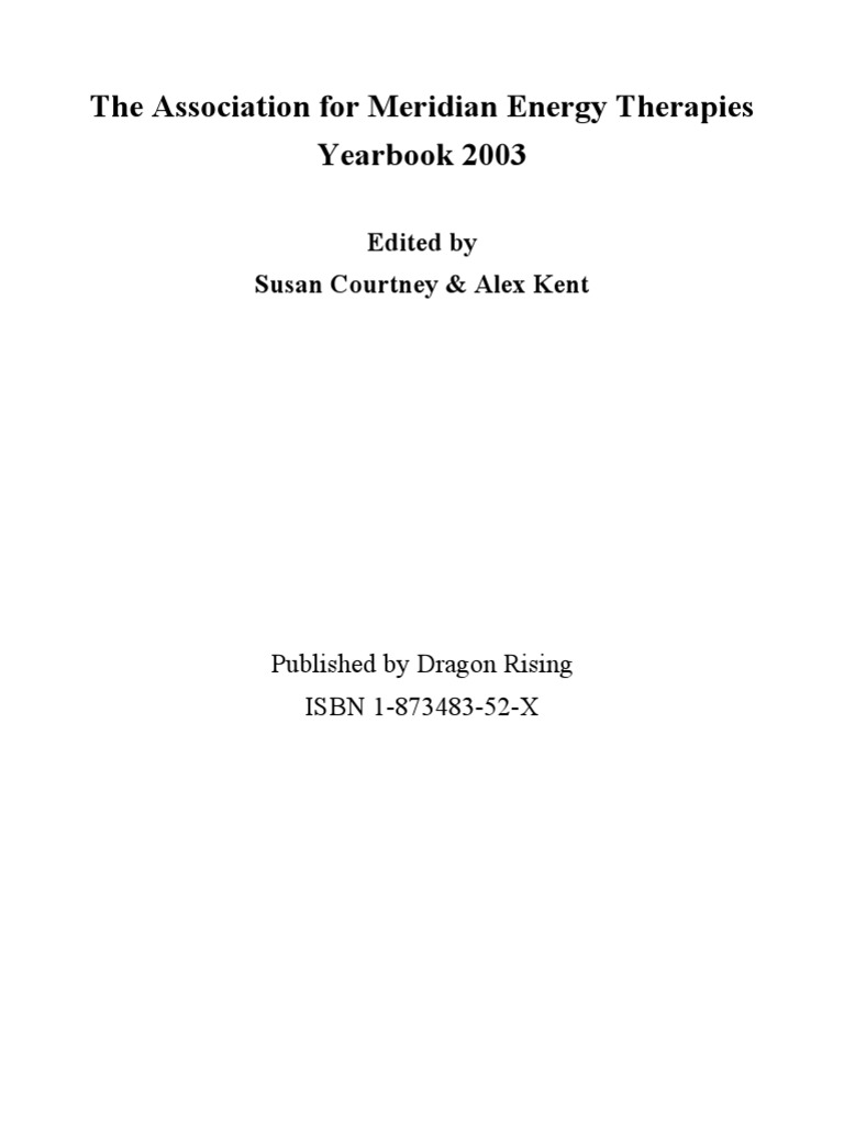 Meridian Therapies | PDF | Energy Medicine | Psychotherapy