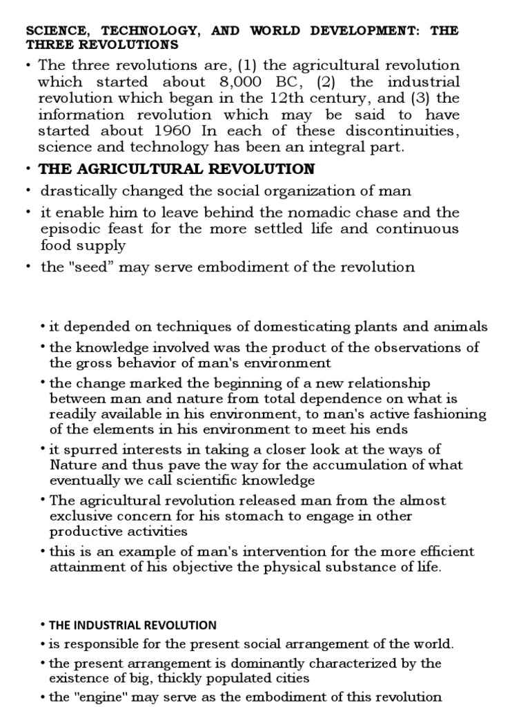 Sts The Three Revolutions | PDF | Science | Engines