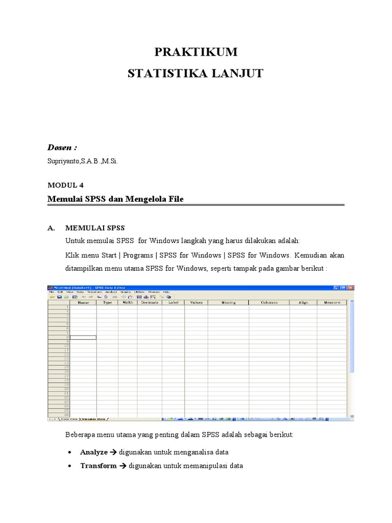 Modul Tipe Data Statistika | PDF | Metode & Bahan Ajar