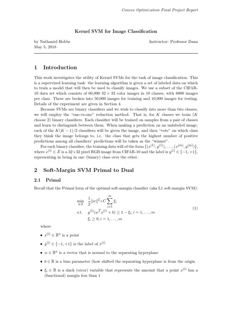 Kernel SVM For Image Classification | PDF | Statistical Classification ...