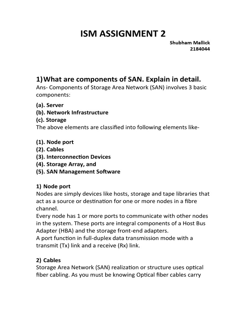 ISM Assignment 2 Shubham Mallick 2185044 | PDF | Network Topology | Computer Network