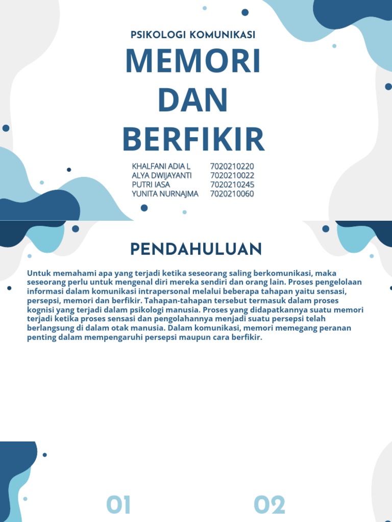 Psikom Memori Dan Berfikir Kel.2 | PDF