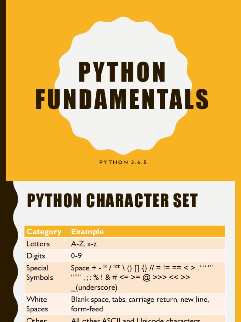 Python Fundamentals | PDF | Reserved Word | String (Computer Science)