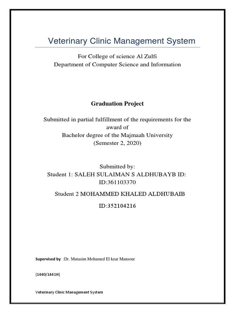 Veterinary Clinic System Project | PDF | Websites | Veterinary Medicine