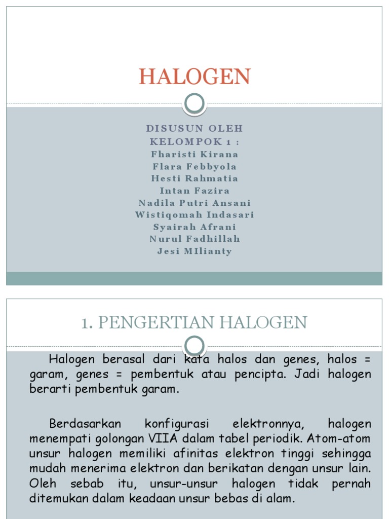 HALOGEN | PDF