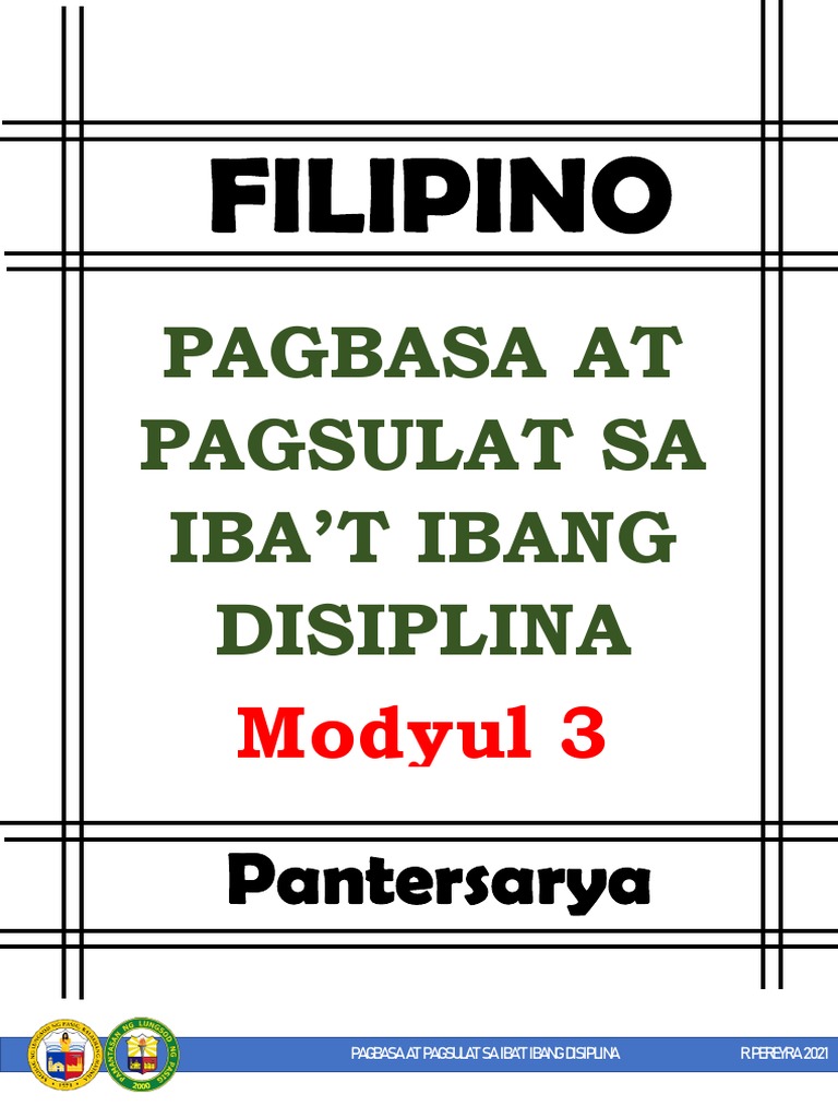 PLP MODYUL PAGBASA Modyul 3 | PDF