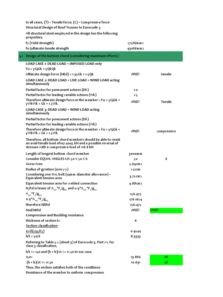 Bottom Chord | PDF | Truss | Buckling
