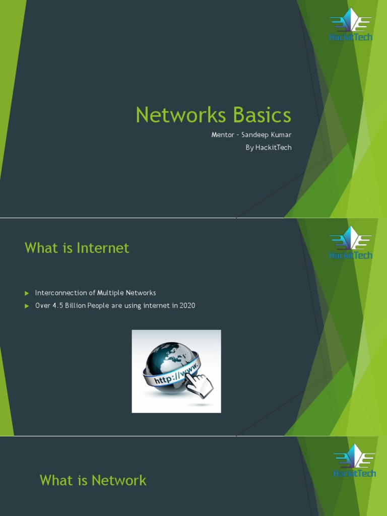 Networks Basics: Mentor - Sandeep Kumar by Hackittech | PDF | Computer Network | Ip Address