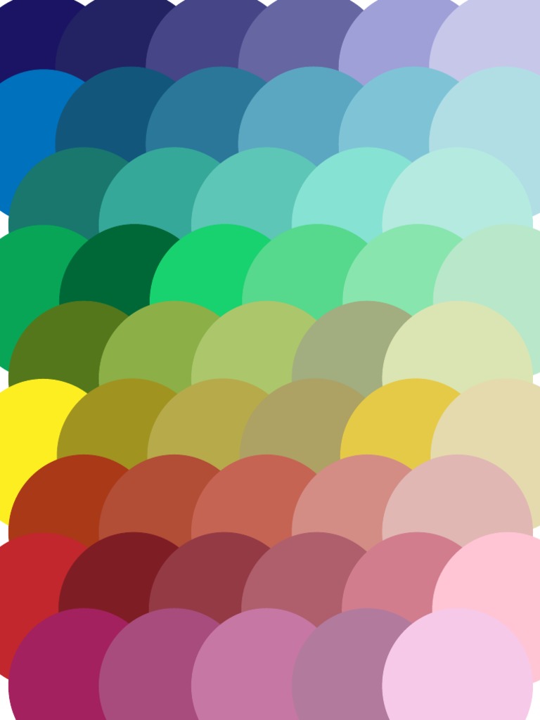 A Collection of Color Swatches with Hexadecimal Codes and CMYK Values | PDF