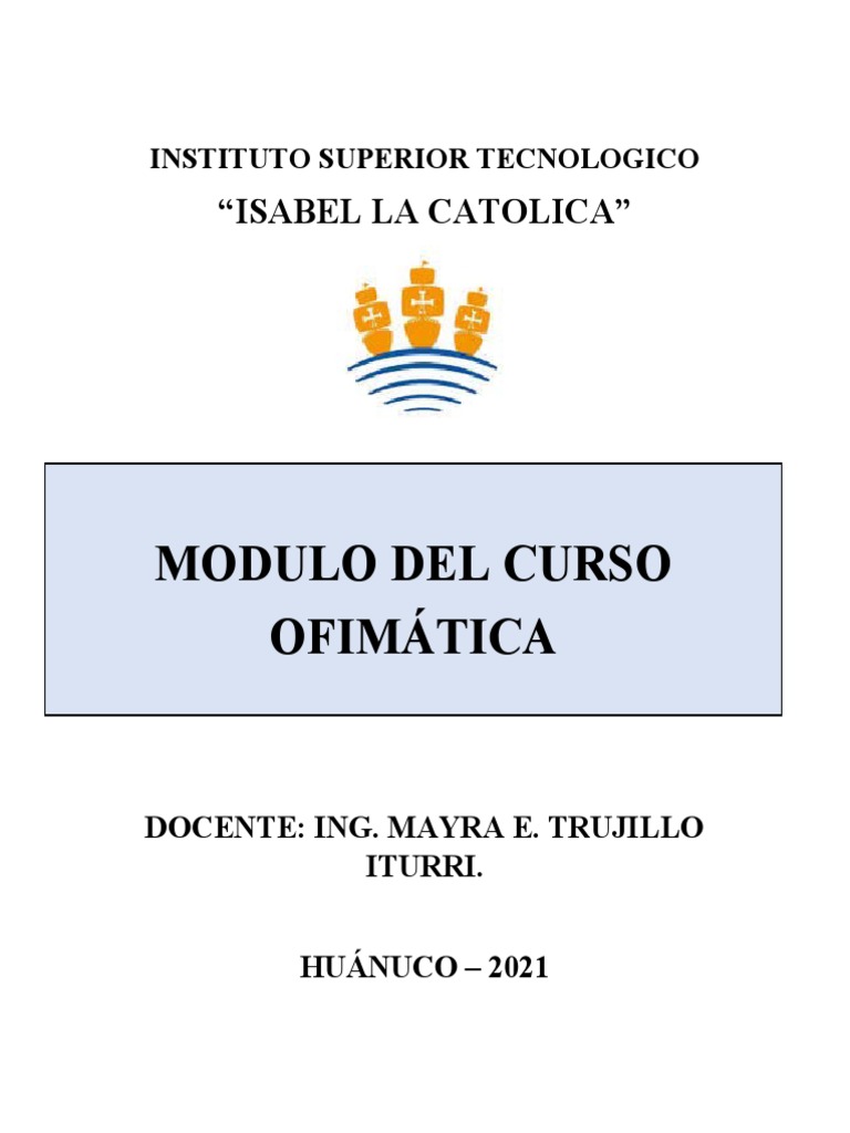 Modulo Ofimatica | PDF | Microsoft Excel | Hoja de cálculo