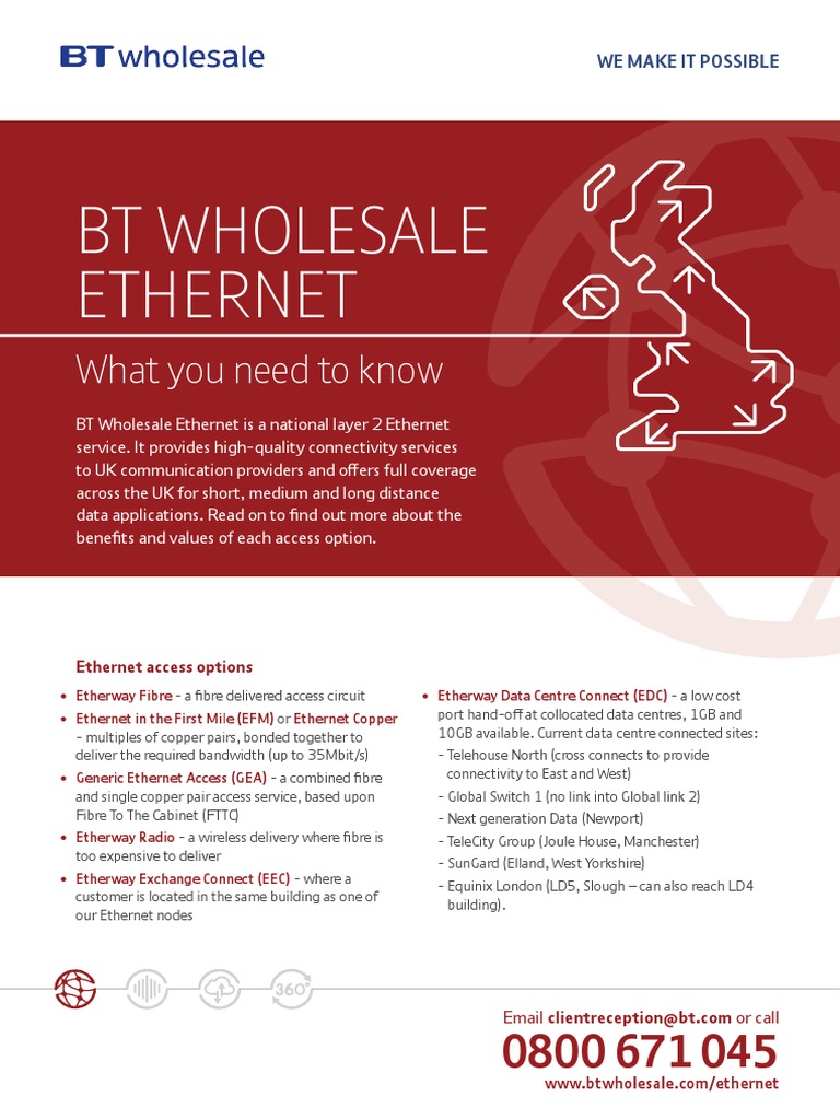 BT Wholesale Ethernet: What You Need To Know | PDF | Fiber To The X ...