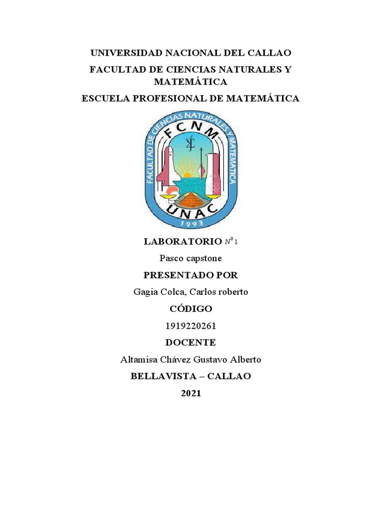 Pract Lab 01-2020B | PDF | Laboratorios | Integral