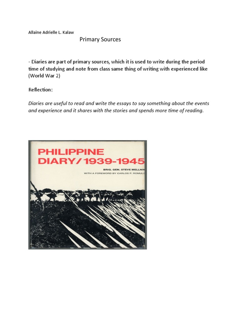 Primary and Secondary Source Reflections | PDF | Primary Sources ...