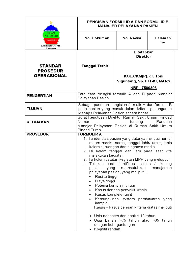 SPO Pengisian Form MPP | PDF