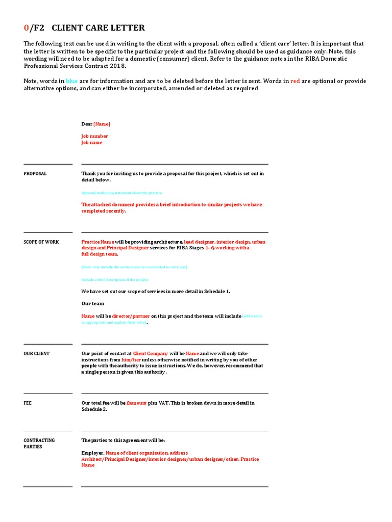 0F2Client Care Letterpdf | PDF | Consultant | Insurance