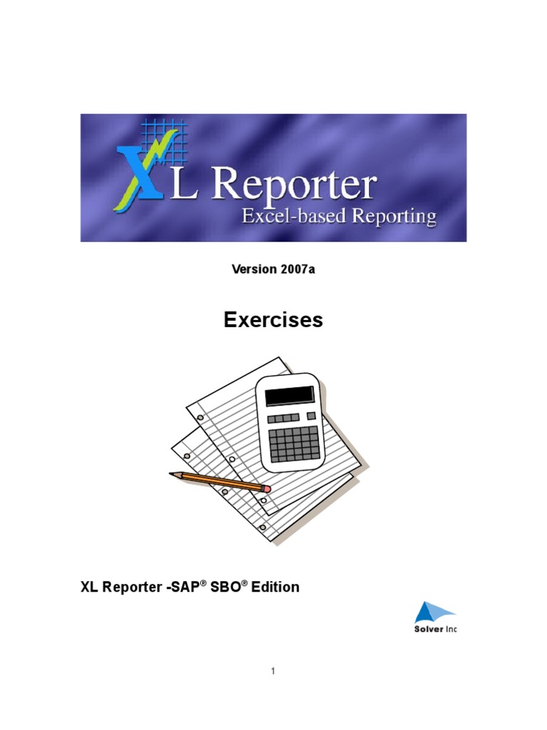 XLR XL Reporter SBO Training Manual | PDF | Business