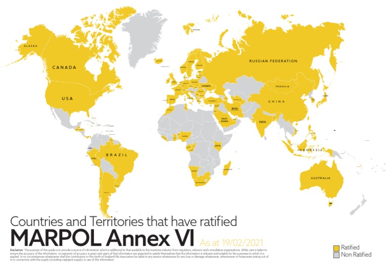 Marpol Annex Vi: Countries and Territories That Have Ratified | PDF