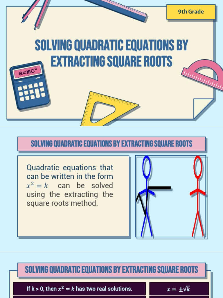 Module 1.2 - Solving Quadratic Equations by Extracting Square Roots | PDF