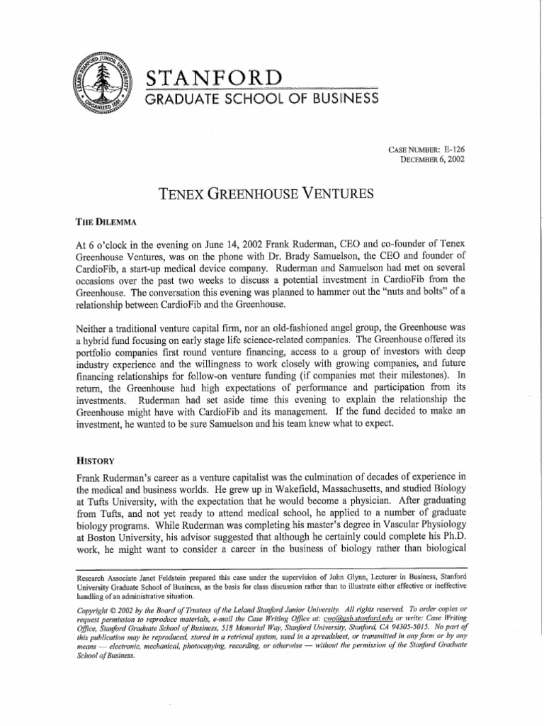 Tenex Greenhouse Case Study | PDF