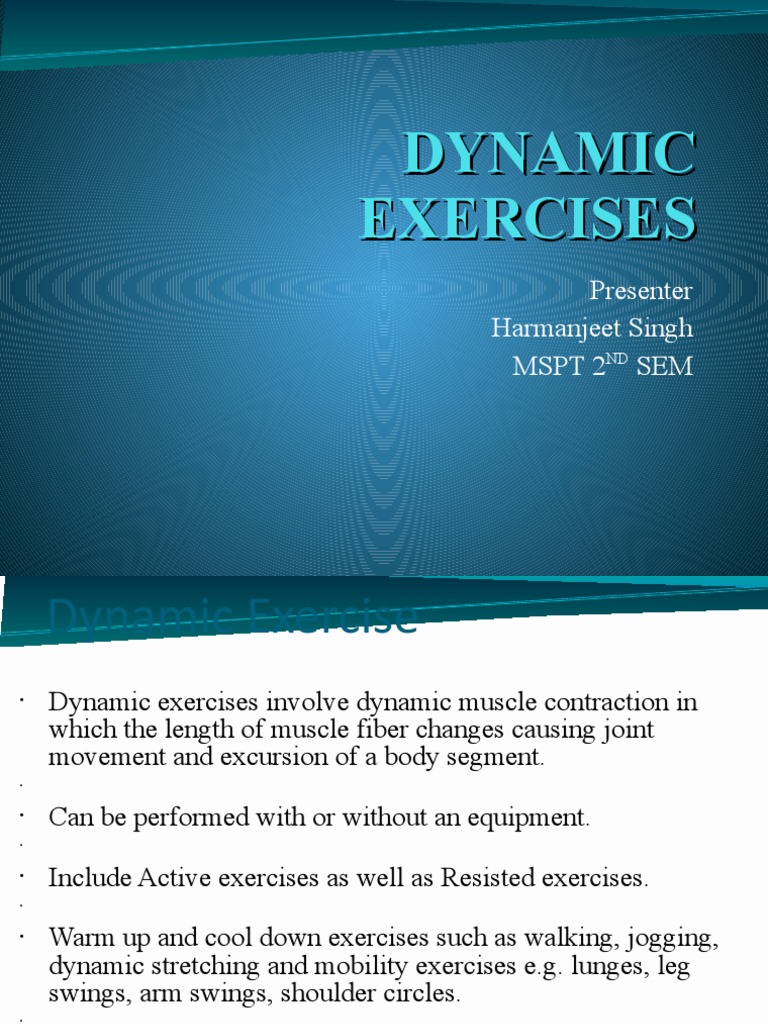 Dynamic Exersice | PDF | Muscle Contraction | Strength Training