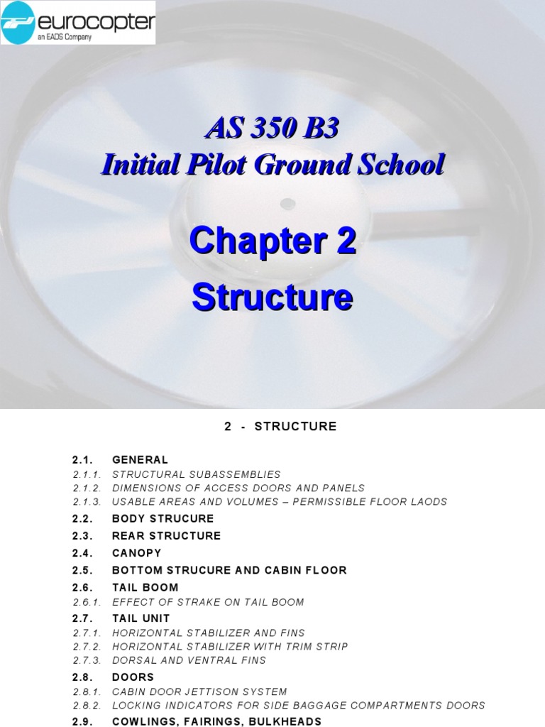 AS350 B3 CH 2 - Structure | PDF | Door | Empennage