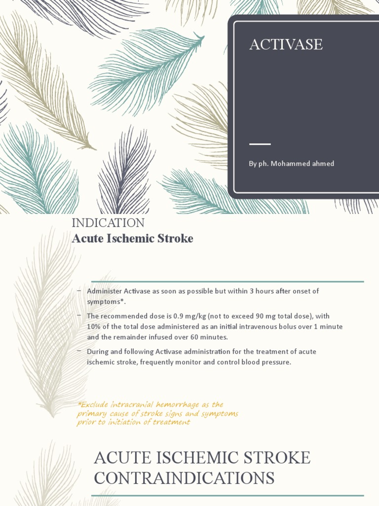 Activase: by Ph. Mohammed Ahmed | PDF | Science & Mathematics