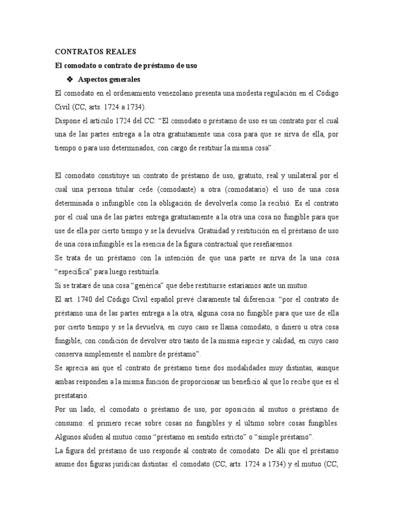 Contratos Reales Trabajo | PDF | Interés | Justicia