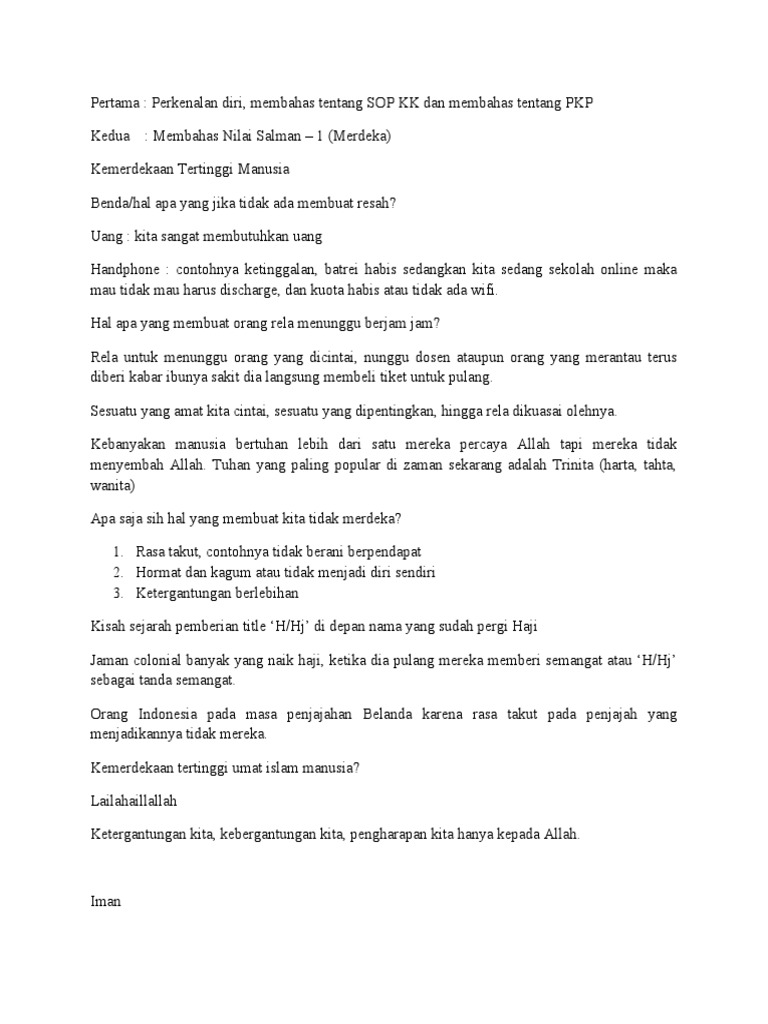Nilai Salman - Merdeka | PDF